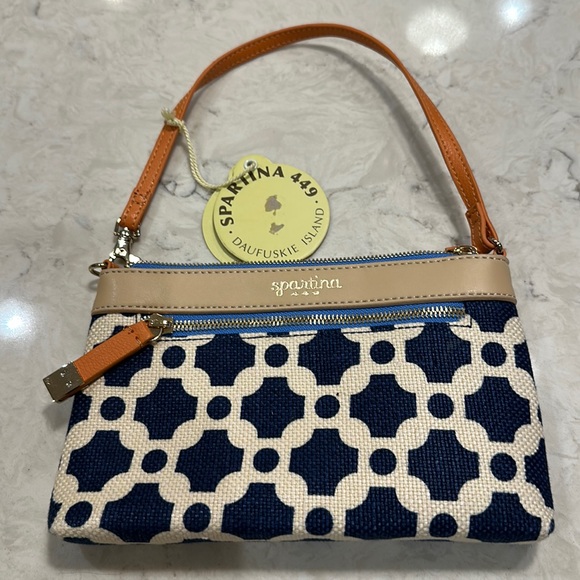 Spartina 449 | Bags | New Wtag Spartina 449 Linen And Leather Shoulder Bag That Converts To ...